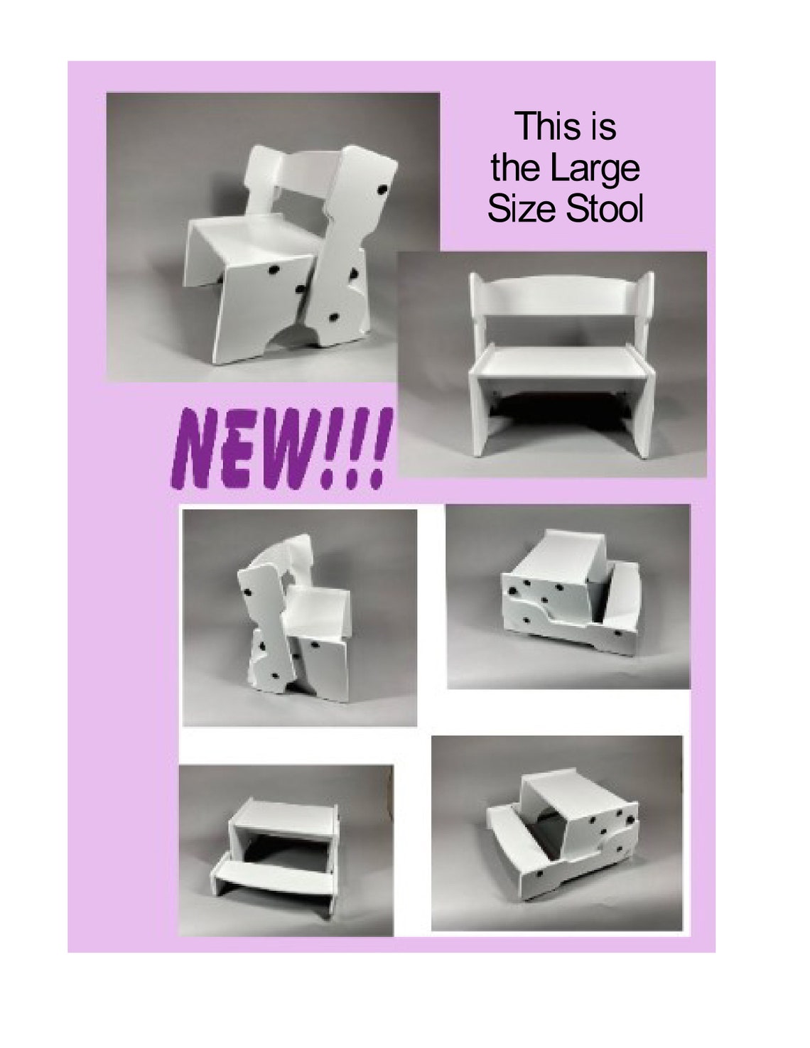 Personalized Flip Top Wood Stool Hand Painted & Personalized -"the ...