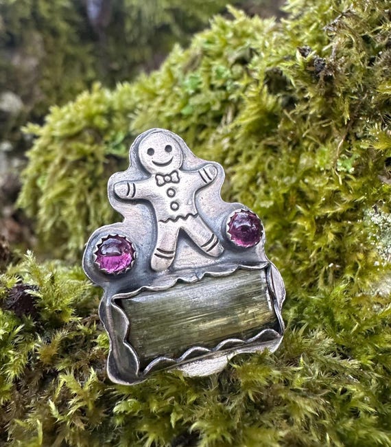 Not your average cookie! Gingerbread Man, sterling si… - Gem