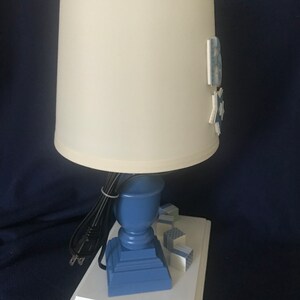 Unique Handmade Boy Infant/toddler Table Lamp in Blues, Greens and ...