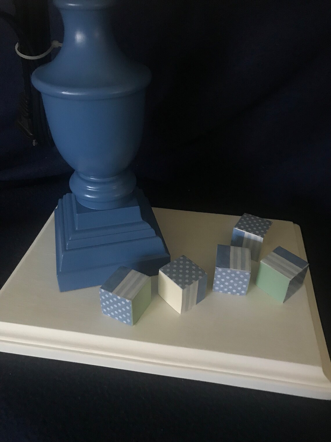 Unique Handmade Boy Infant/toddler Table Lamp in Blues, Greens and ...