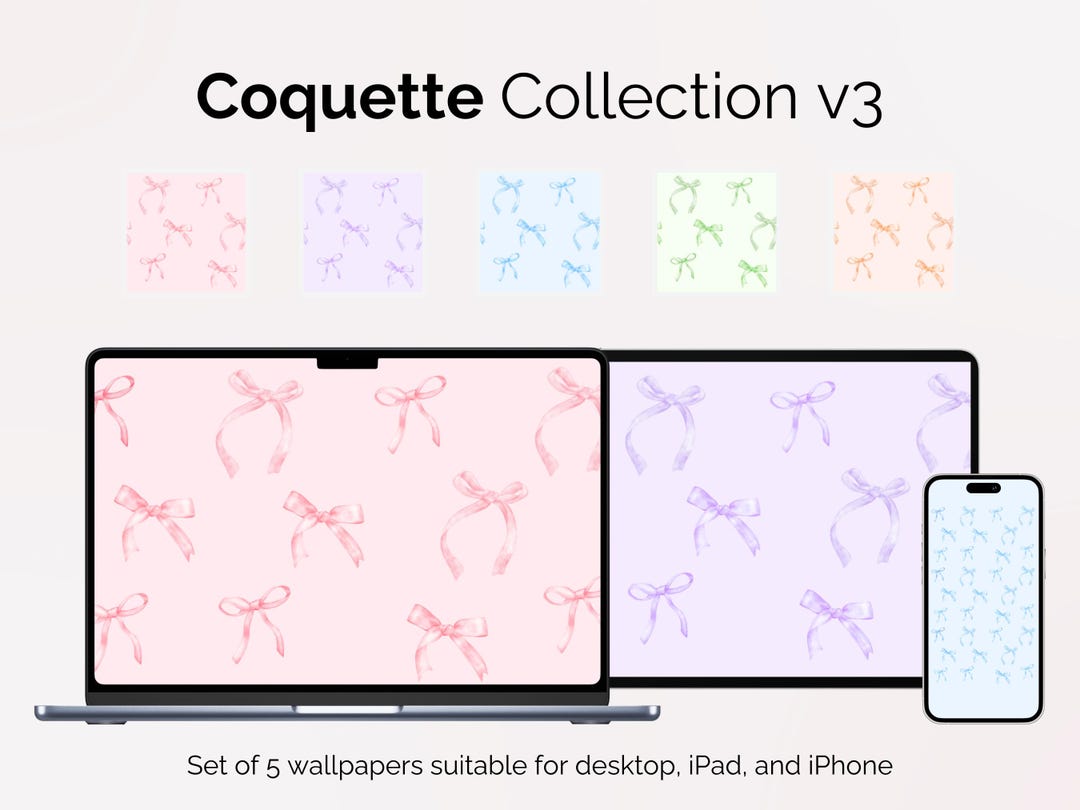 Digital Coquette Wallpaper Collection V3 Desktop iPad Phone Aesthetic ...