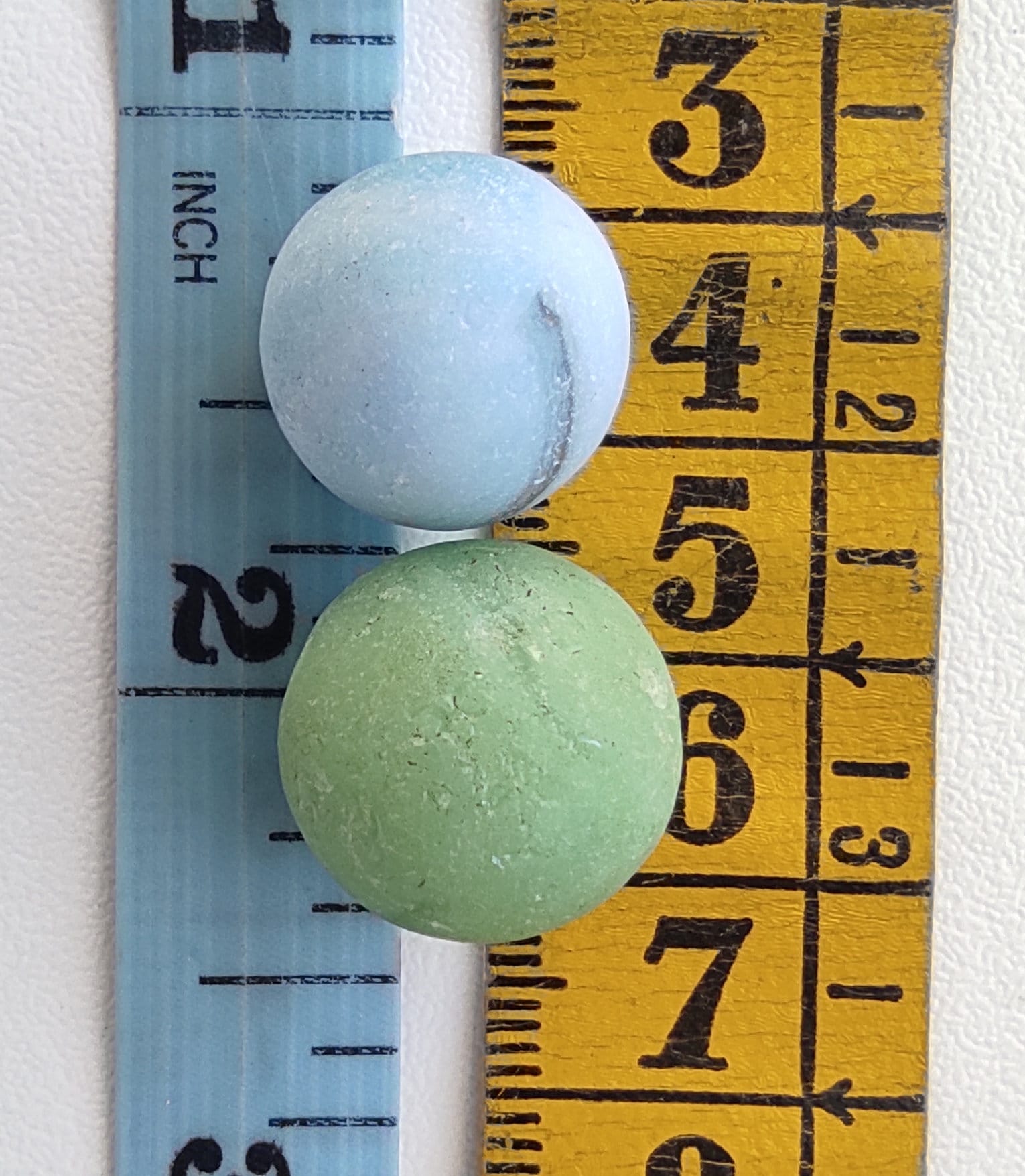 2 Opaque Sea Glass Marbles, Opaque Sea Glass Marble, Please Read ...