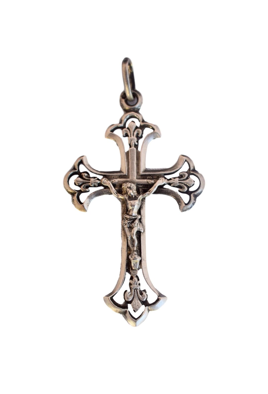 Antique Sterling Silver Openwork Cross - Etsy