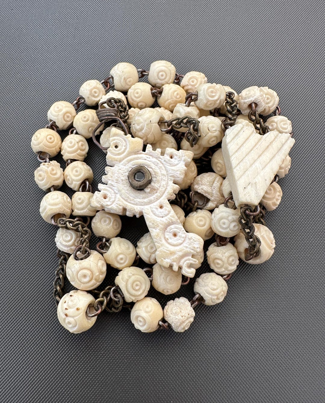 Hand Carved Bones Beads Stanhope Rosary Beads 19th Century Lyon ...