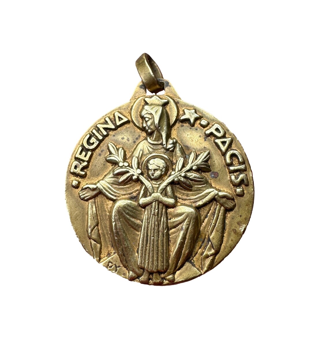 Virgin Mary & Child Noah's Ark Bronze Medal by PY Art Deco Medal - Etsy