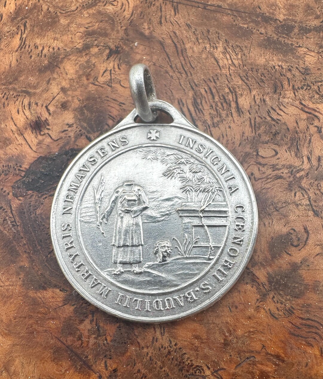 Rare Saint Baudile Sterling Silver Medal: French Religious Pendant - Etsy