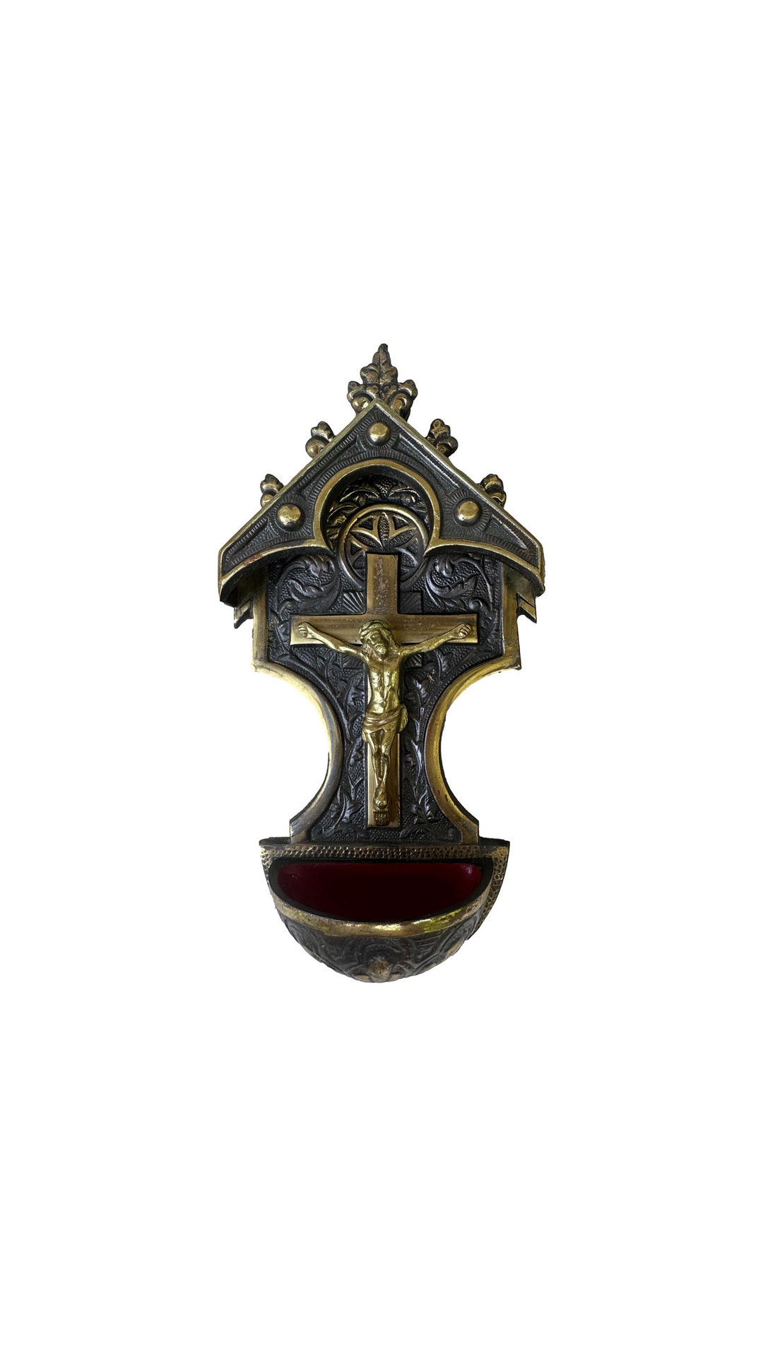 Holy Water Font Gothic Style Bronze Wall Stoup - Etsy