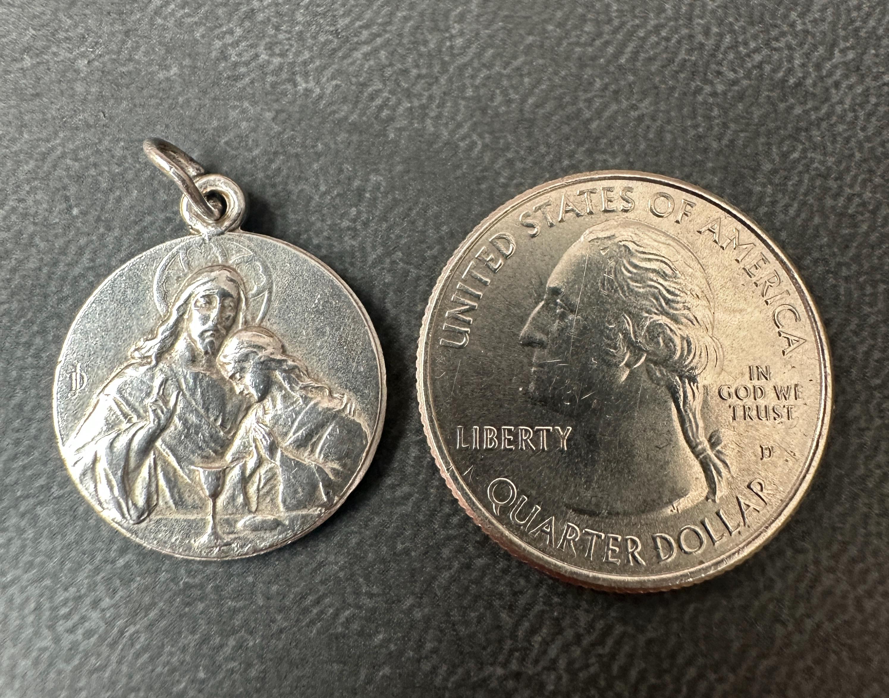 Vintage Communion Silvered Medal – Jesus & Disciple at Communion ...