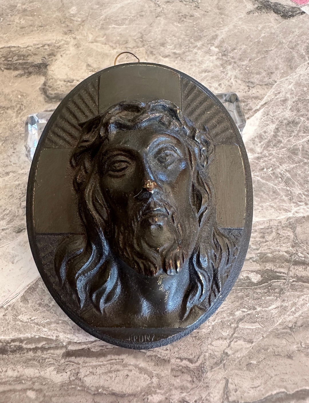 Antique Religious Bronze Holy Face of Jesus Christ by Coudere - Etsy