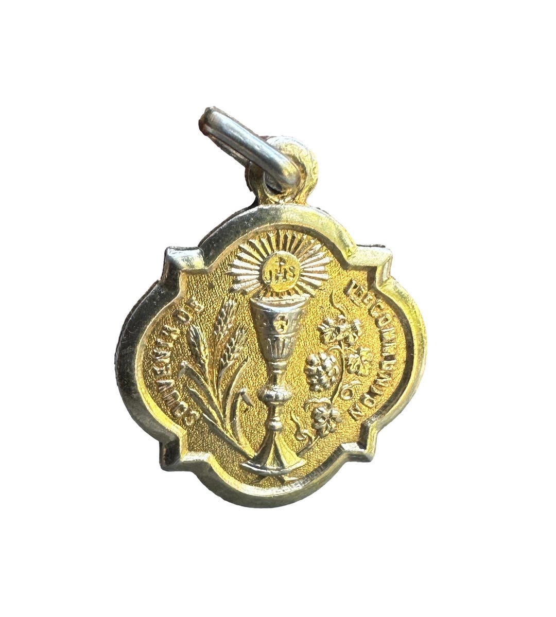 Communion Medal Religious Eucharist Chalice Wine First Communion ...