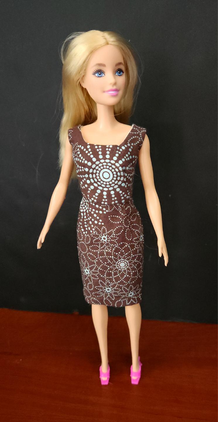 Handmade Barbie Clothes: Cotton A-line Dress & Coat Set - Etsy
