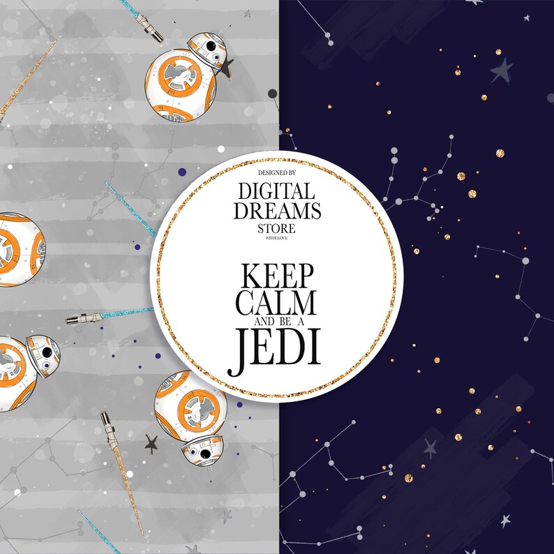 Star Wars Paper: "star Wars" Digital Paper Patterns, Scrapbooking Paper ...