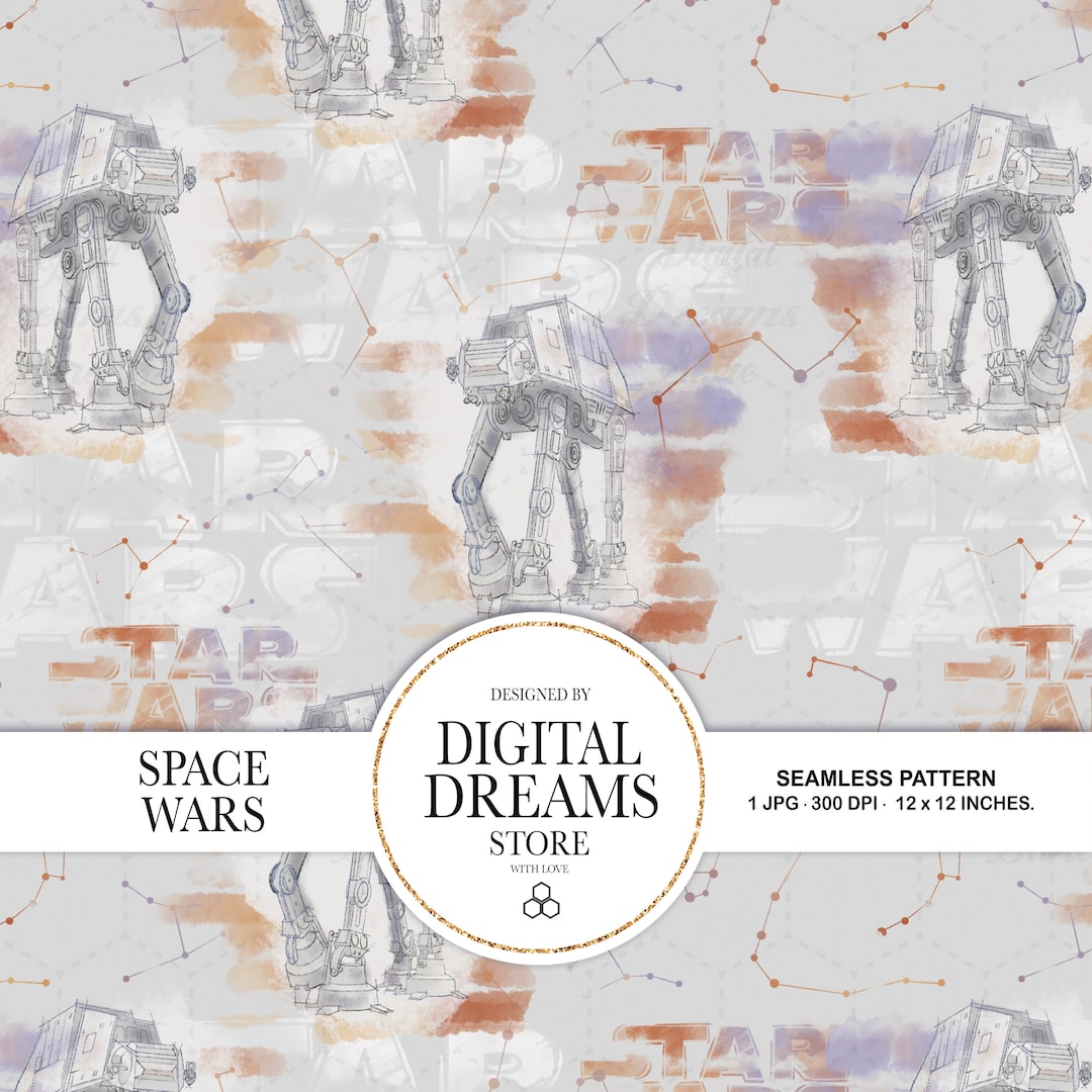 Star Wars Paper: "star WARS Dreams" Digital Paper Patterns ...