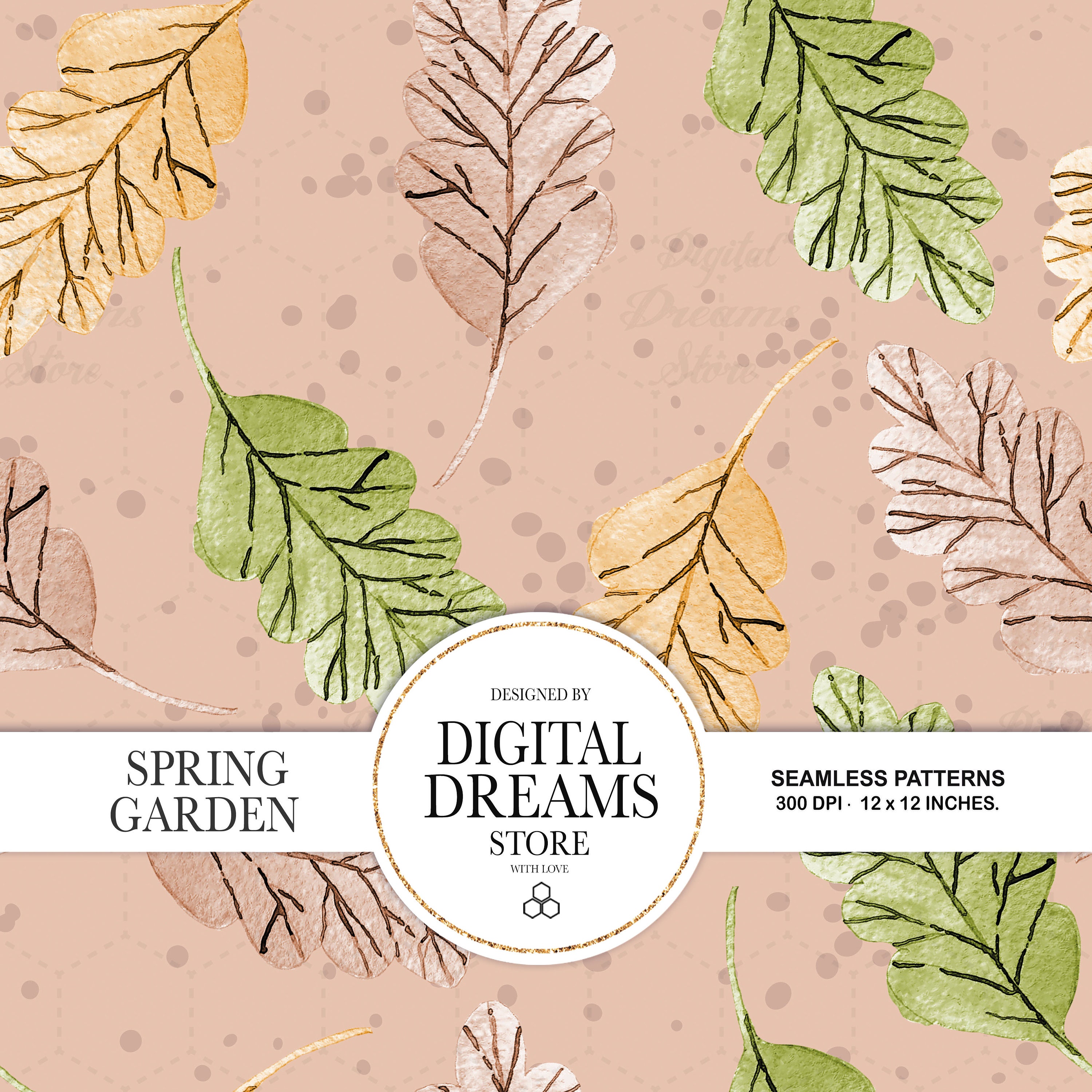 Seamless Floral Paper - Watercolor Scrapbook Papers - Seamless Patterns ...