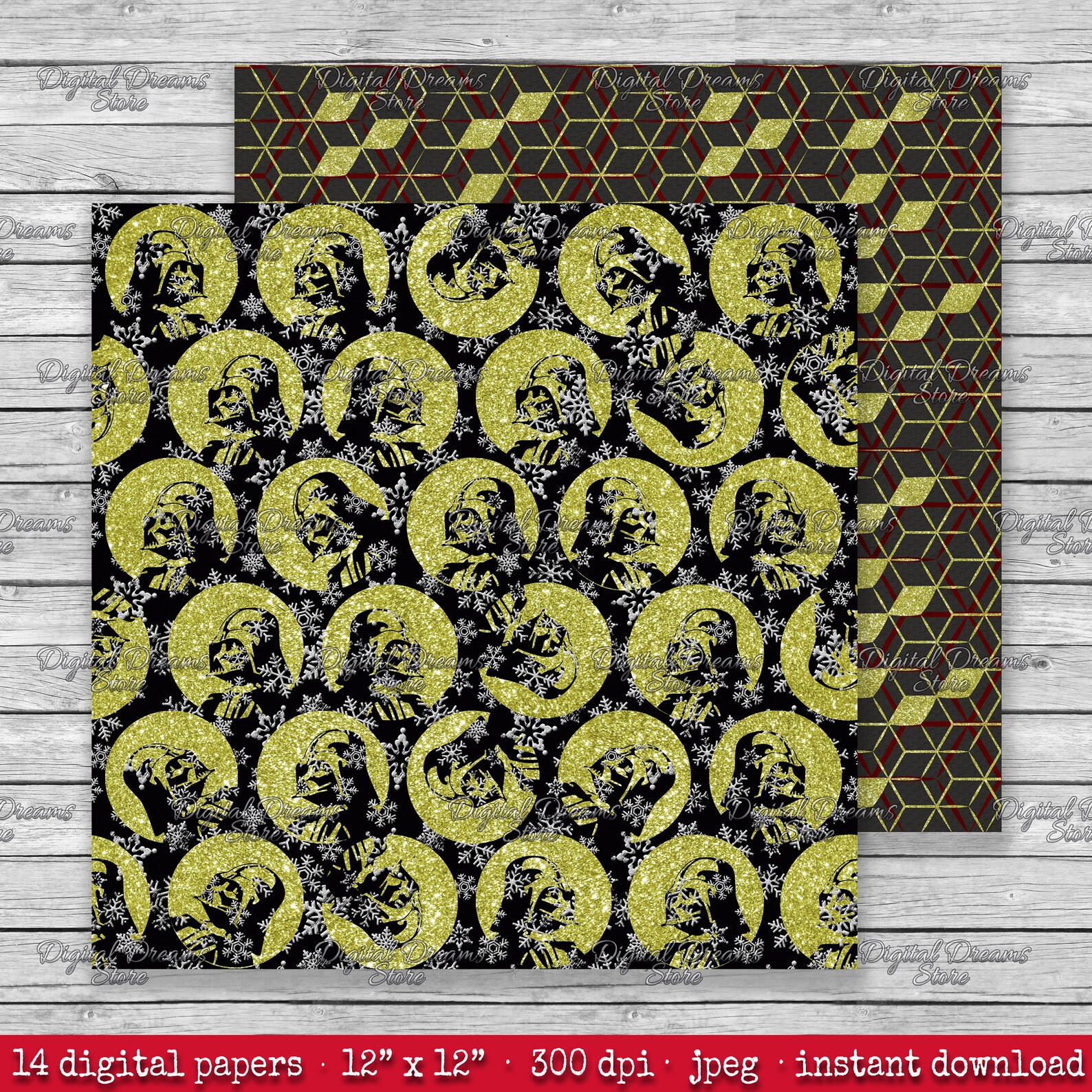 Star Wars Paper: "star WARS Dreams" Digital Paper Patterns ...