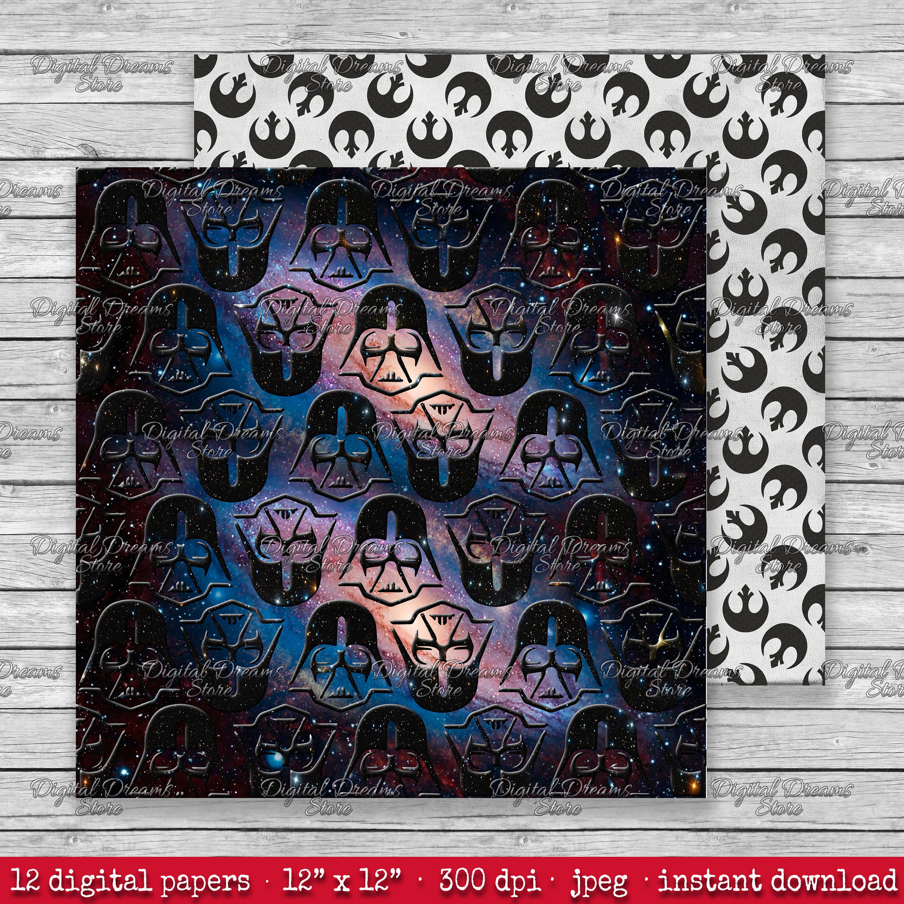 Star Wars Paper: "star WARS Dreams" Digital Paper Patterns ...