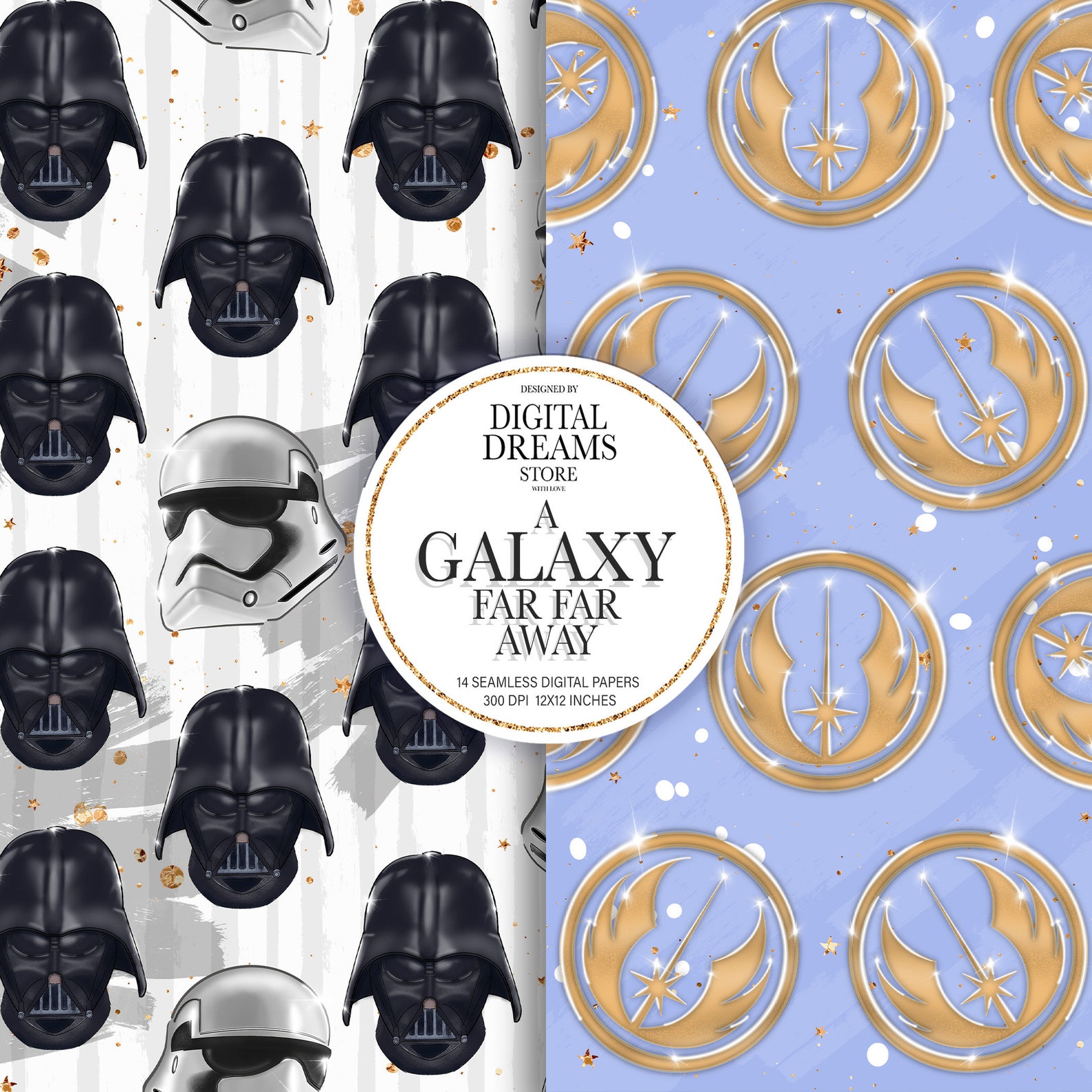 Star Wars Paper: star Wars Digital Paper Patterns, Scrapbooking Paper ...