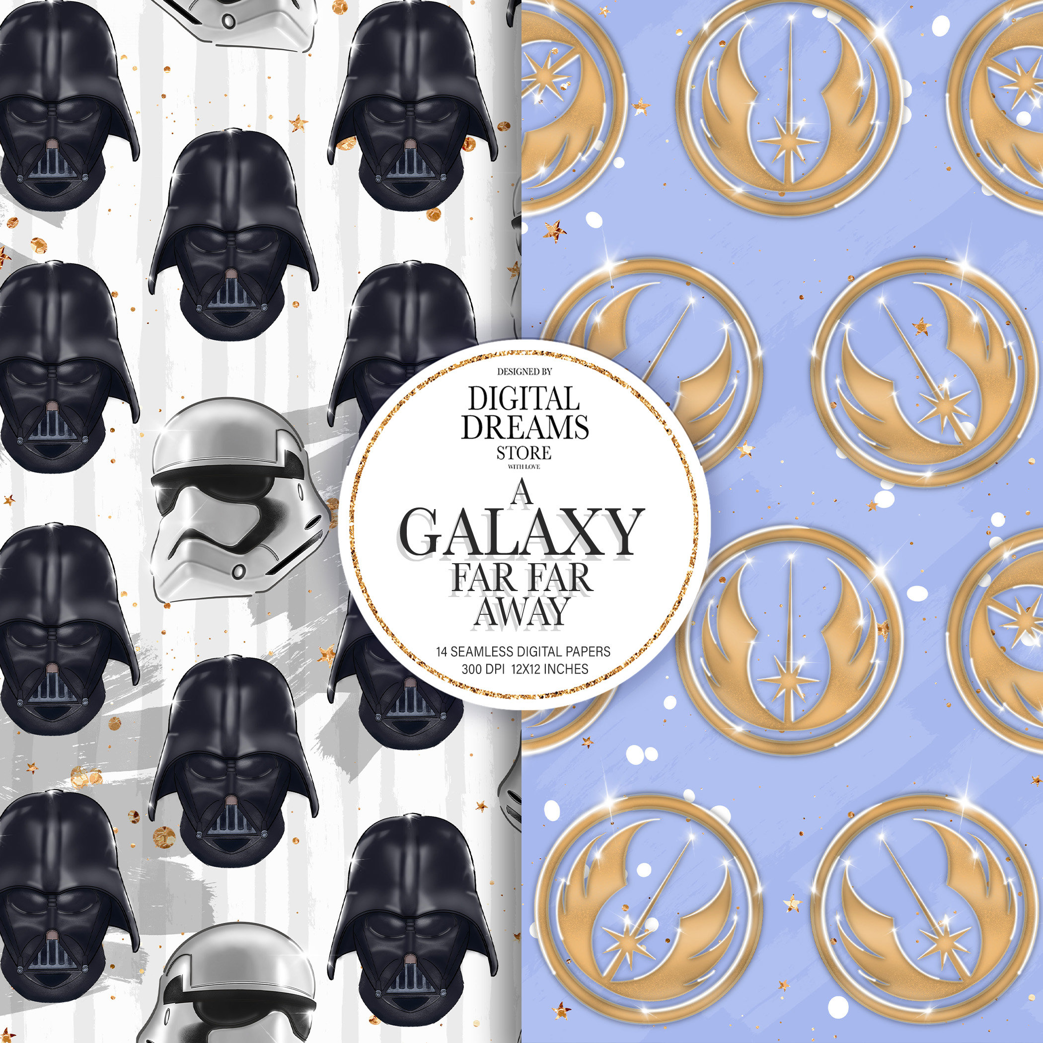 Star Wars Paper: star Wars Digital Paper Patterns, Scrapbooking Paper ...