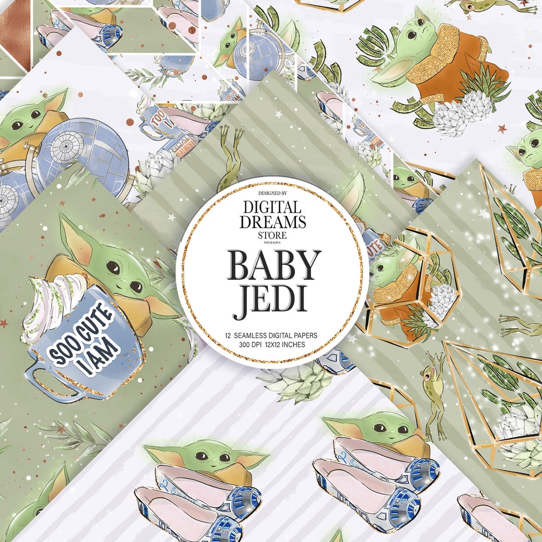 Star Wars Paper: mandalorian Seamless Pattern, Scrapbooking Paper, Star ...