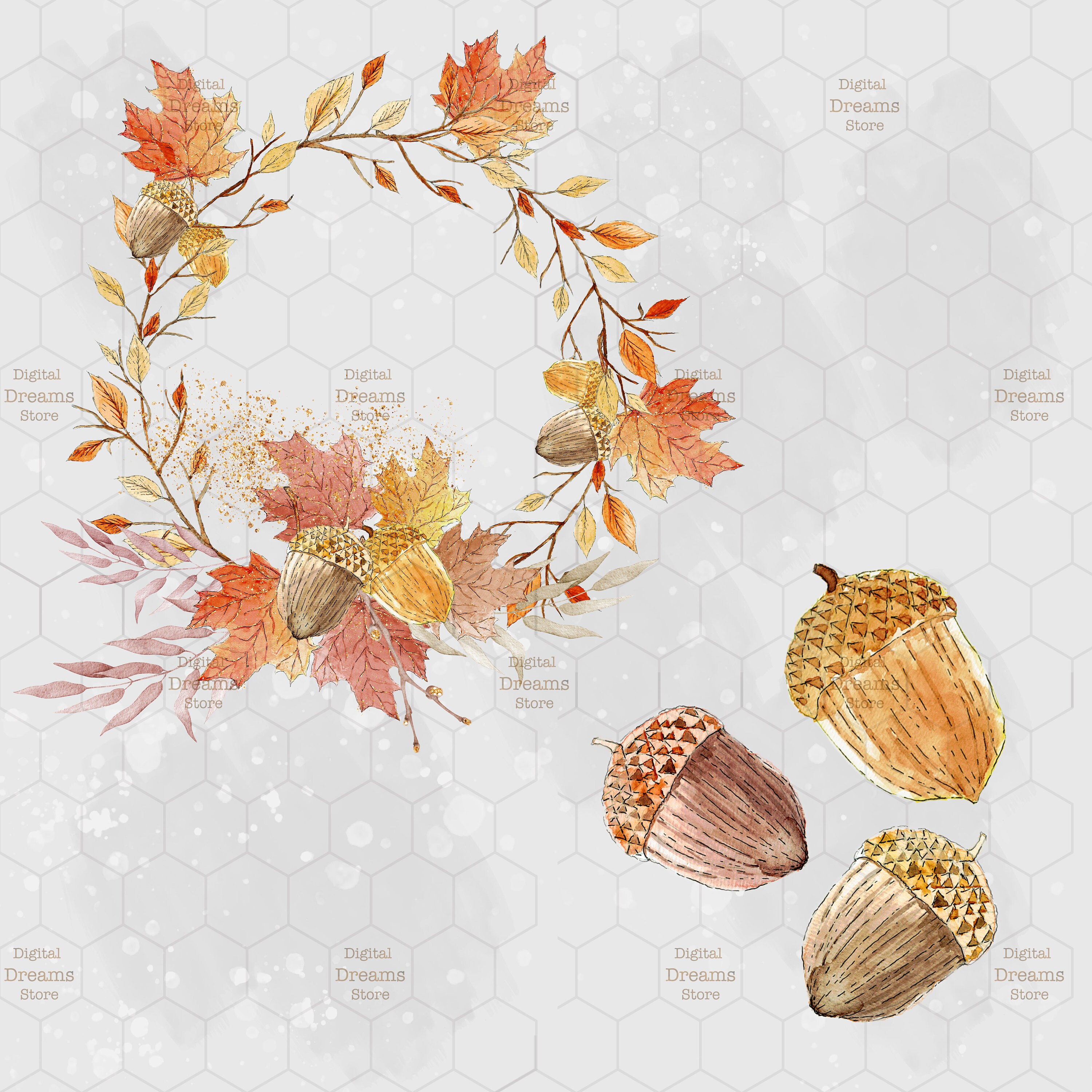 Fall Clipart, Autumn Clipart, Woodland Clipart, Glitter Clipart Forest ...