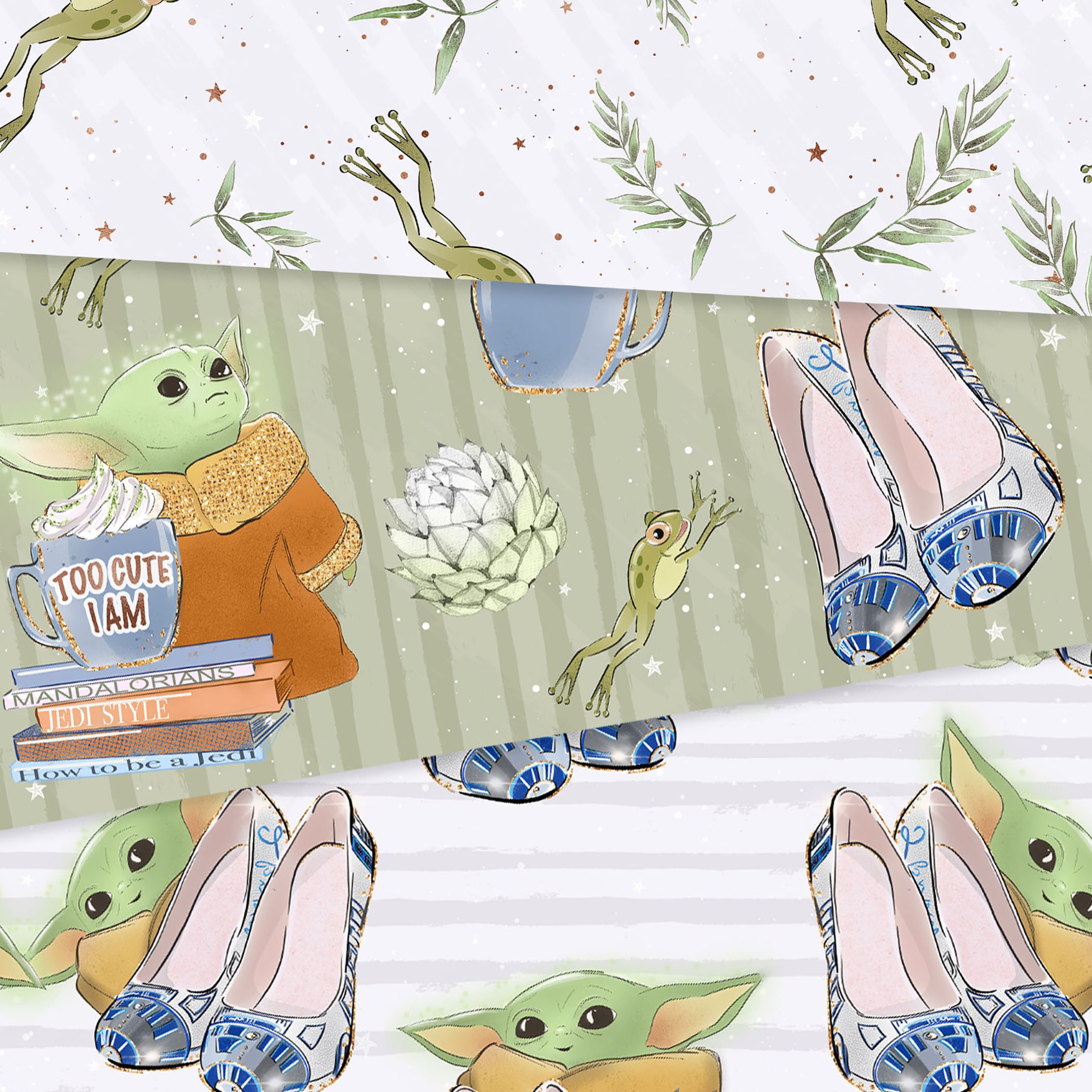 Star Wars Paper: mandalorian Seamless Pattern, Scrapbooking Paper, Star ...