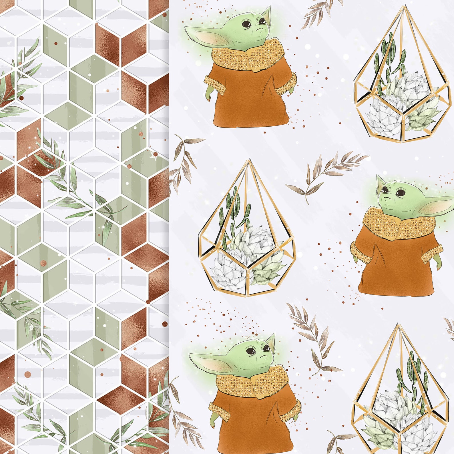 Star Wars Paper: mandalorian Seamless Pattern, Scrapbooking Paper, Star ...