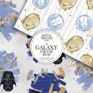 Star Wars Paper: star Wars Digital Paper Patterns, Scrapbooking Paper ...