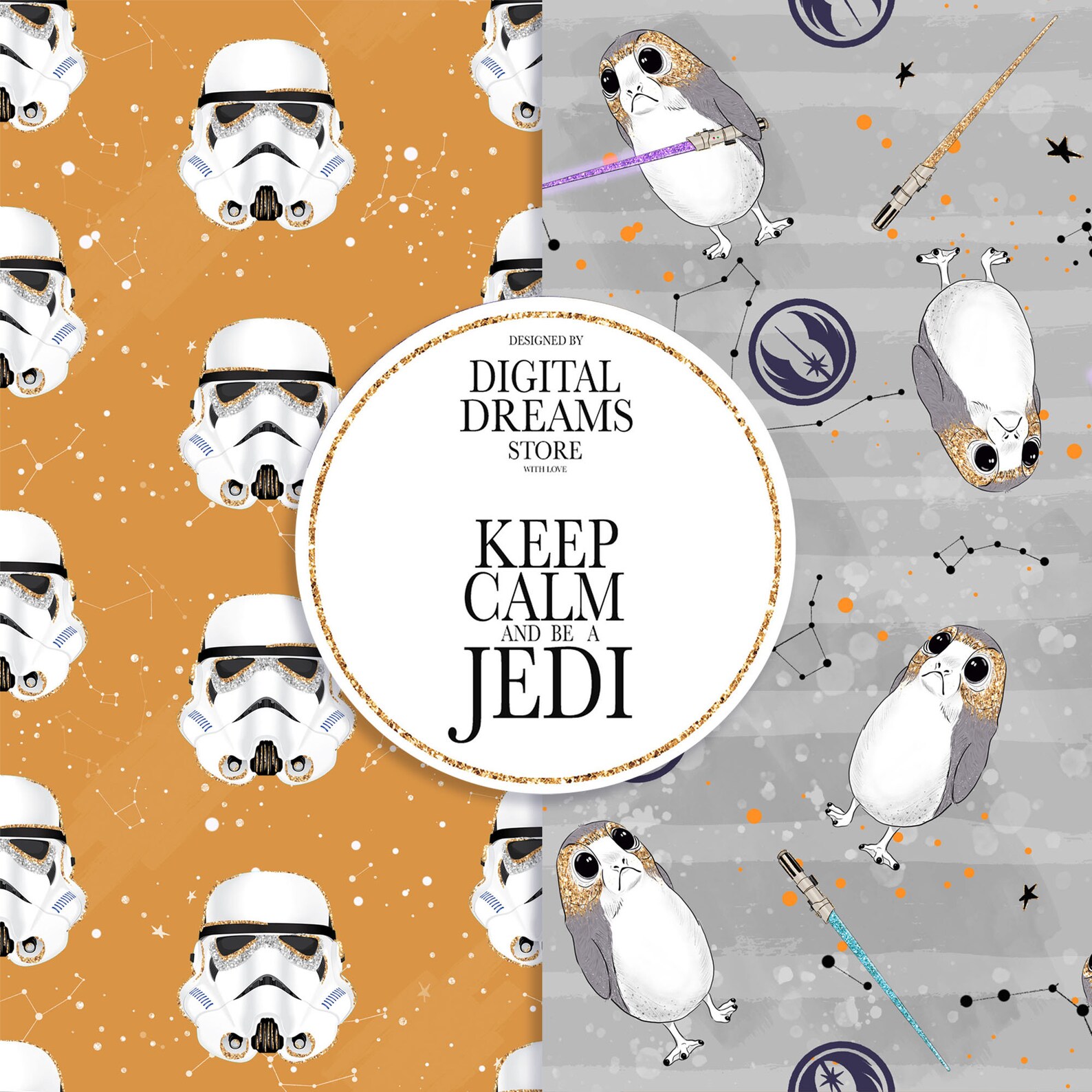 Star Wars Paper: "star Wars" Digital Paper Patterns, Scrapbooking Paper ...