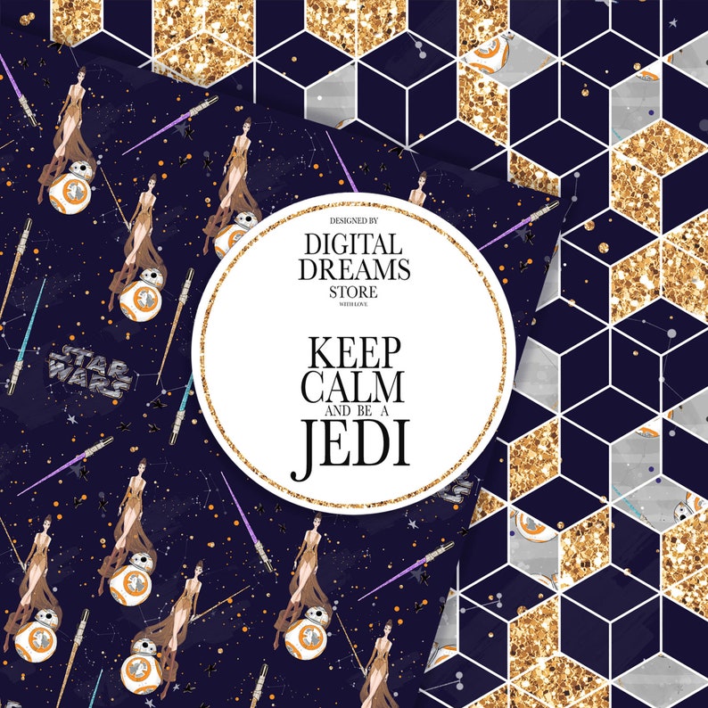 Star Wars Paper: "star Wars" Digital Paper Patterns, Scrapbooking Paper ...