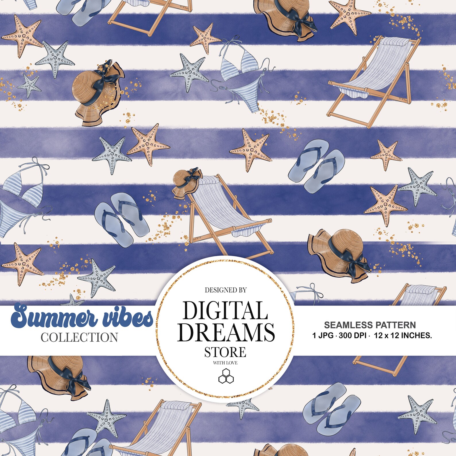 Summer Holiday Digital Paper Summer Digital Paper Seamless - Etsy