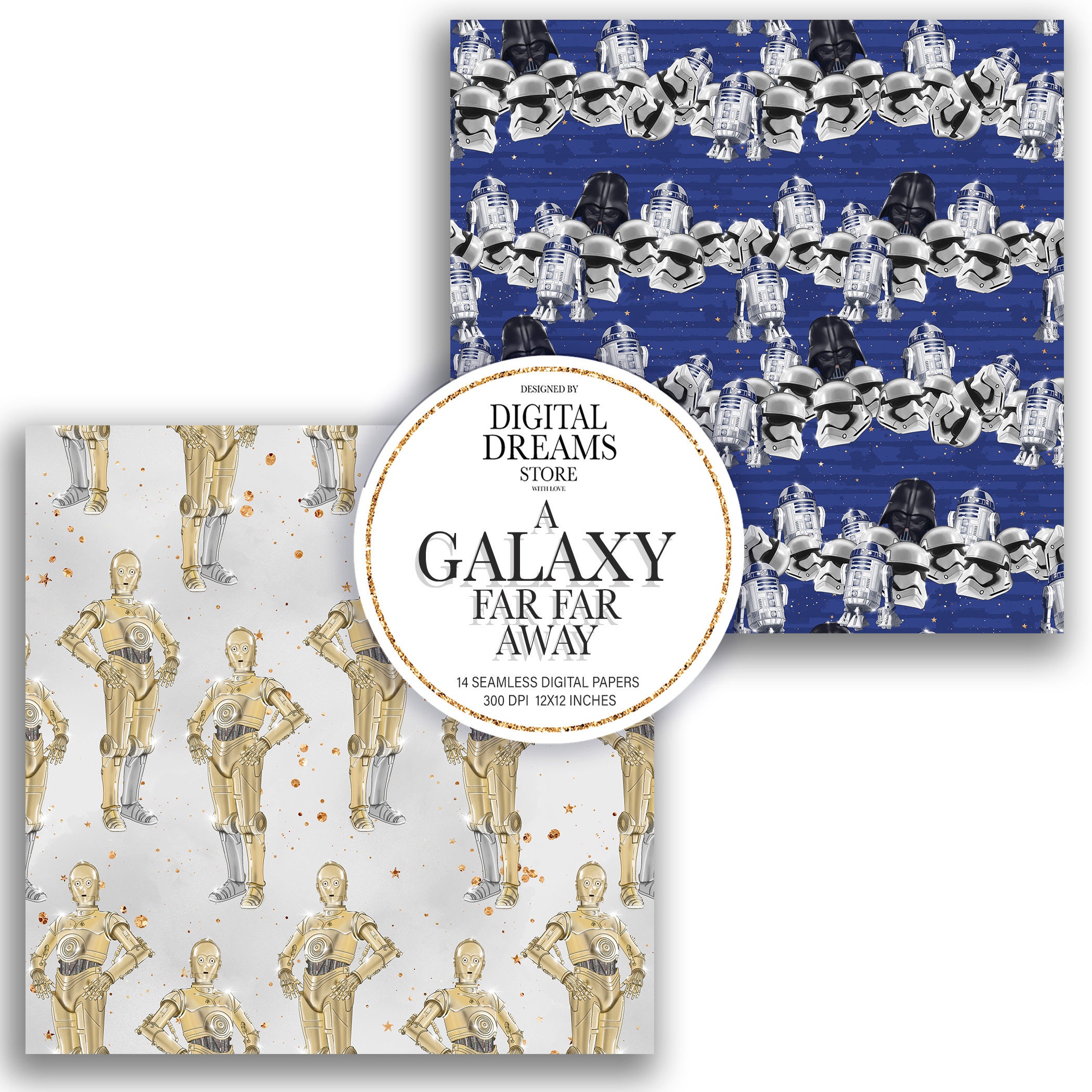 Star Wars Paper: star Wars Digital Paper Patterns, Scrapbooking Paper ...