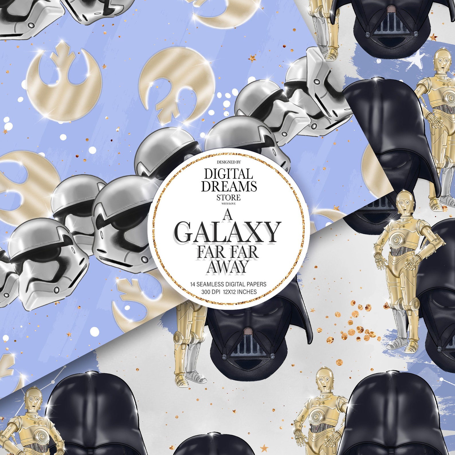 Star Wars Paper: star Wars Digital Paper Patterns, Scrapbooking Paper ...