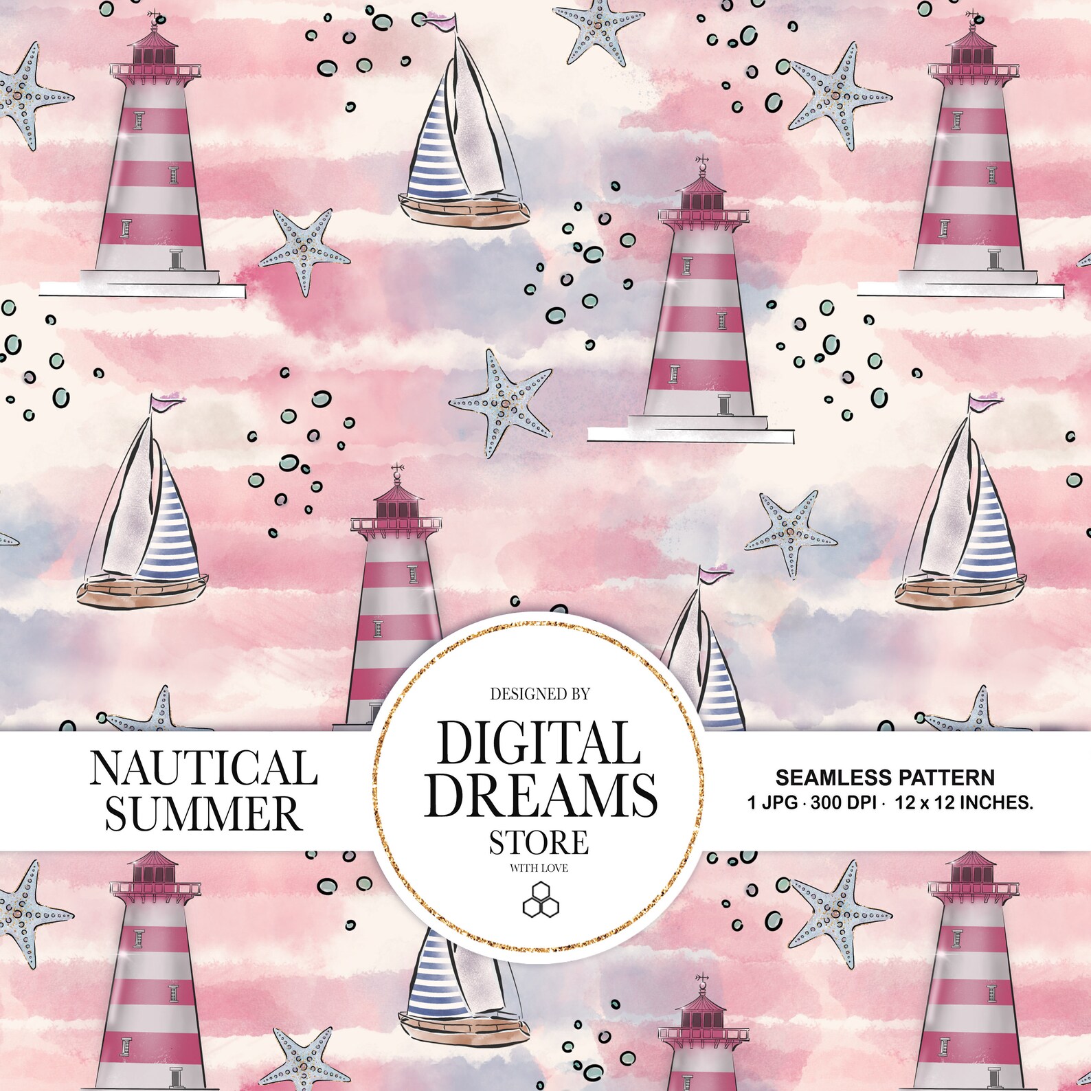 Nautical Summer Digital Paper Chic Seaunderwater - Etsy