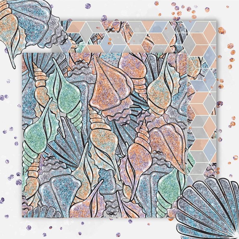 SEAHORSES DREAMS Summer Digital Paper, Sealife Digital Papers ...