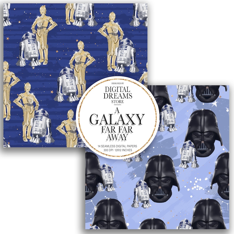 Star Wars Paper: star Wars Digital Paper Patterns, Scrapbooking Paper ...