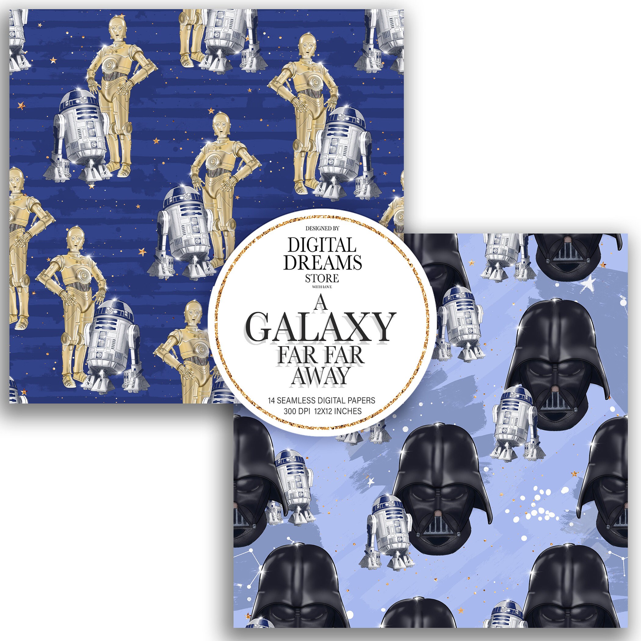 Star Wars Paper: star Wars Digital Paper Patterns, Scrapbooking Paper ...