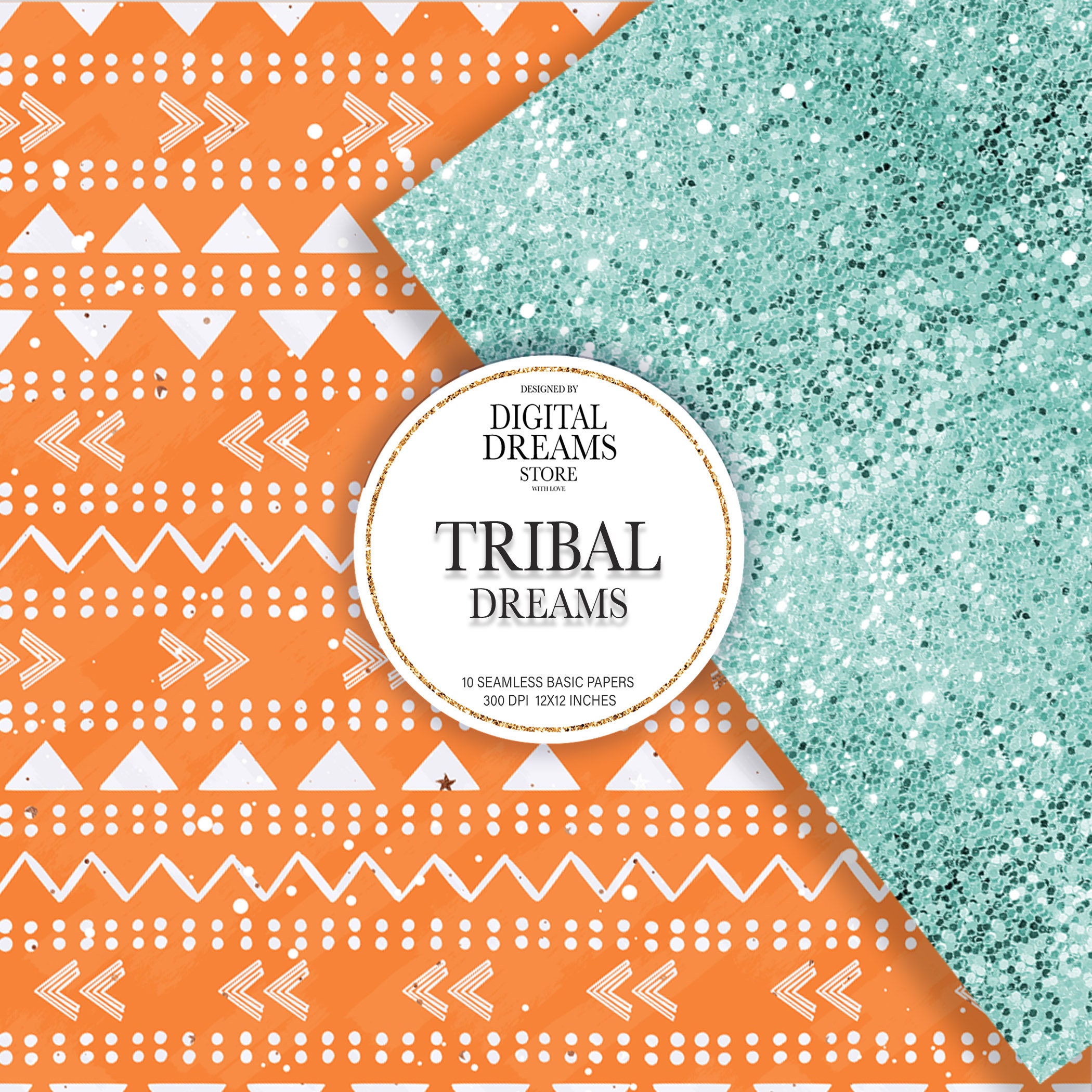 Boho Paper Pack Tribal Digital Boho Chic Wallpaper Native Boho Fashion ...
