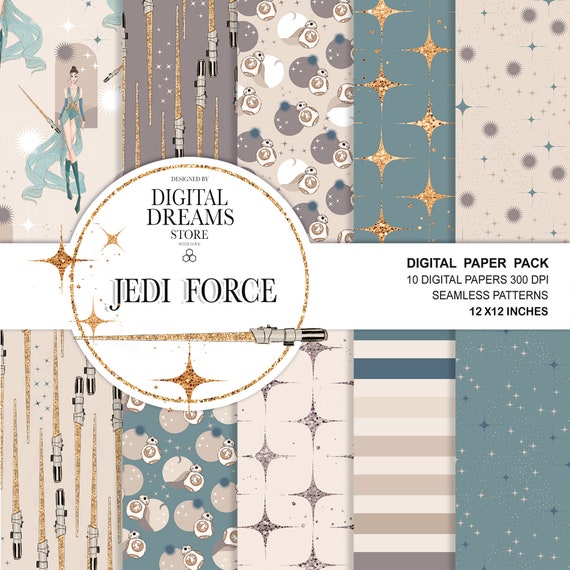 Space Wars Star Paper Pack: Jedi Seamless Pattern Repeat - Etsy