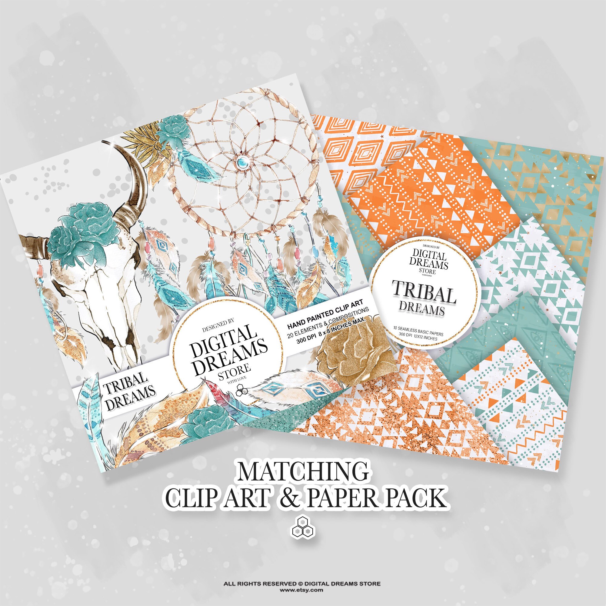 Boho Paper Pack Tribal Digital Boho Chic Wallpaper Native Boho Fashion ...