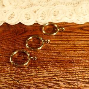 VTG 23 Mm Brass Curtain Rings Eyes Set of 10, Vintage Brass Curtain ...