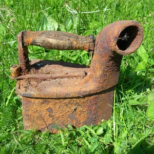 Antique Iron Old Rusty Iron Vintage Patina Iron Rustic Primitive ...