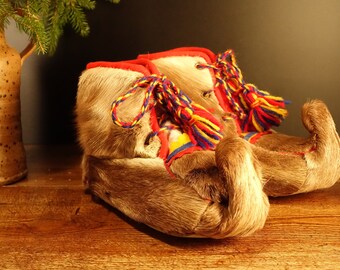 RARE Vintage Saami Lapland Shoes Reindeer Fur Boots Sami Boots Sami ...