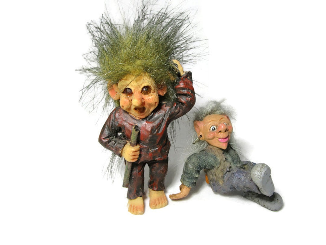 One Small Vintage Norwegian Troll Figurine Old Troll Collectible ...