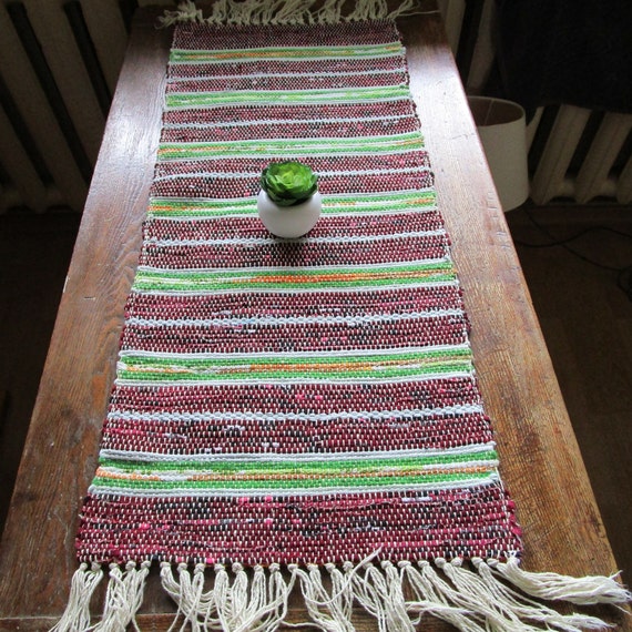 Home & Living Floor & Rugs Vintage Swedish White Small Rag RugRunner ...