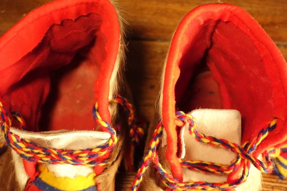 RARE Vintage OLD Saami Lapland Shoes Reindeer Fur Boo… - Gem
