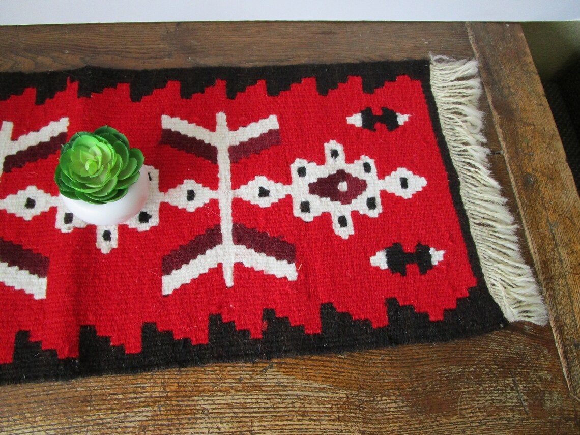 Gorgeous Hand Woven Wool Table Runner Vintage Scandinavian - Etsy