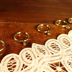 VTG 23 Mm Brass Curtain Rings Eyes Set of 10, Vintage Brass Curtain ...