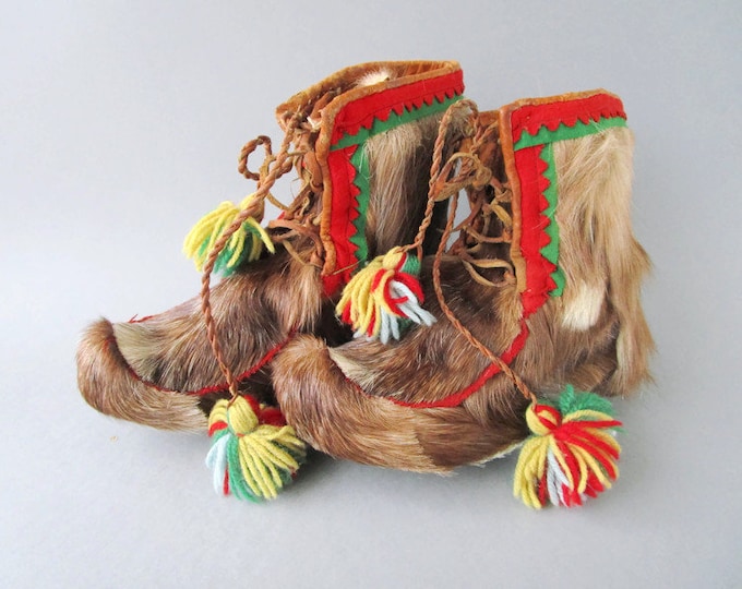 RARE Vintage Saami Lapland Shoes Reindeer Fur Boots Sami Boots Sami ...