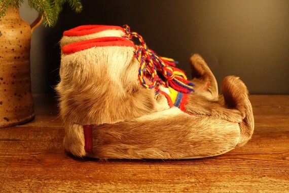 RARE Vintage OLD Saami Lapland Shoes Reindeer Fur Boo… - Gem