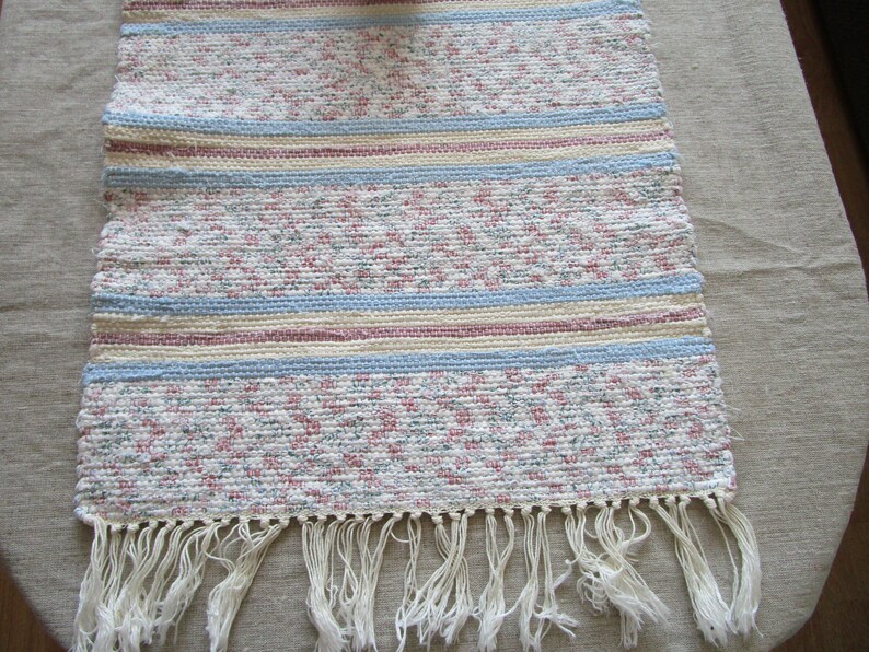 Swedish Vintage Table Runner Pastel Colors Rug Rag Runner - Etsy